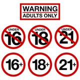 21 for adults only signs stock illustration. Image of disc - 36473482