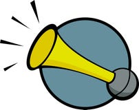 Air Horn Vector Illustration Stock Vector - Illustration of squeeze ...
