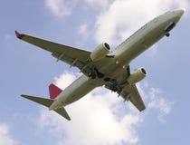 Plane landing stock photo. Image of ringway, aircraft - 7304414