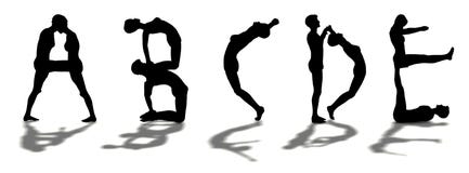 The Alphabet Formed By Humans. Stock Image - Image of caucasian ...