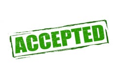 Stempel Mit Dem Wort Angenommen Stock Illustrationen, Vektors ...