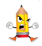 Pencil cartoon stock illustration. Image of character - 43414395