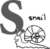 Animal alphabet S (snail) stock vector. Illustration of word - 7600152