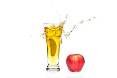 Apple and juice splash stock image. Image of juice, drops - 27630137