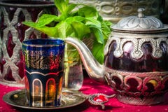 Arabic tea setup stock photo. Image of beverage, middle - 16788104