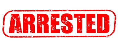 Arrested rubber stamp stock vector. Illustration of arrest - 82602620