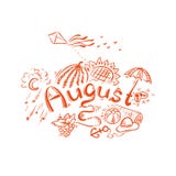 Hello August Typographic Design. Royalty Free Stock Photography - Image ...
