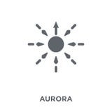 Aurora Borealis Abstract Vector Sign, Emblem Or Logo Template. Premium ...
