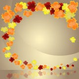 Swirl Fall Leaf Border stock vector. Illustration of colors - 39113873