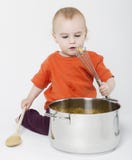 Baby in a cooking pot stock image. Image of cute, ingredients - 17727343