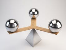 Project Management Triangle Three Armed Scale Stock Illustration ...