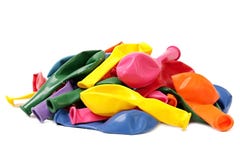 Not inflated balloons stock image. Image of yellow, background - 29676051