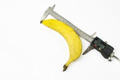 Measuring One Banana With Tape Measure Royalty Free Stock Photo - Image ...