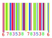Barcode in rainbow colors stock illustration. Illustration of barcode ...