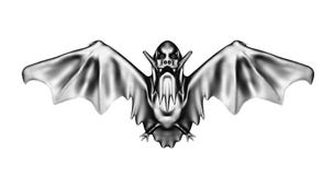 Flying Vampire Bats Isolated On White Background Stock Image - Image of ...