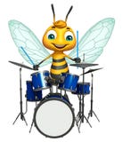 Cartoon bee playing violin stock vector. Illustration of concert - 64487418