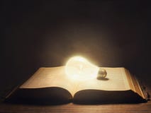 Bible Light Shines Out Of Darkness Stock Image - Image of knowledge ...