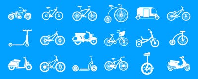 Blue bike icon stock vector. Illustration of round, black - 10576455
