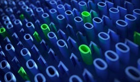 Computer Science - Binary Digits Stock Illustration - Illustration of ...