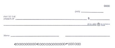 Blank Check Simple Design Blue Background Stock Photo 164776033 - Megapixl