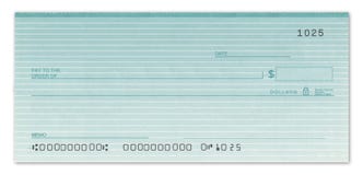 Blank check stock vector. Illustration of finance, payment - 19386091