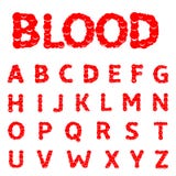 Grunge blood alphabet stock vector. Illustration of edge - 1983808