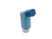 Blue Asthma Inhaler Case stock photo. Image of blue, light - 14759948
