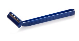 The Blue Disposable Safety Razor Stock Image - Image of personal, style ...