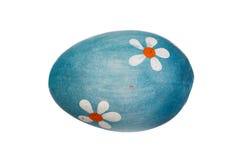 Easter Egg With Blue Flowers Stock Image - Image of colored, flowers: 87109