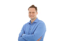 Happy, Blue-Eyed, Young Man Stock Photo - Image: 165718