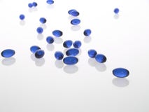 Blue shiny gel pills stock image. Image of oval, clinic - 1531069