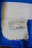 Blue paint tray stock photo. Image of refurbishing, color - 11706892