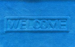Blue Carpet Welcome Mat. Stock Images - Image: 25869934