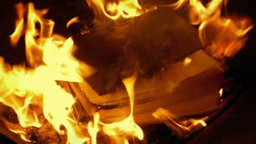 Book Burning - Censorship Concept 3 Stock Footage - Video of brother ...