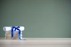 Diploma On A Desk Stock Photo - Image: 38117380