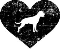 Boxer dog with a heart stock photo. Image of sitting - 18898136