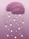 Brain Storm - Rain Of Ideas Stock Illustration - Illustration of ...
