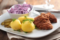 Boiled Cod Fish With Potatoes And Cole Stock Image - Image: 27877911