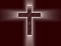 White Cross Shining In Darkness Stock Illustration - Illustration of ...