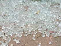 Broken Glass With Sharp Pieces Isolated On White Background Stock Image ...