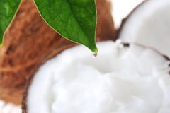 Broken coconut stock photo. Image of healthy, halves - 16206664