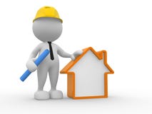 Stickman Puzzle House stock vector. Illustration of concept - 45175083