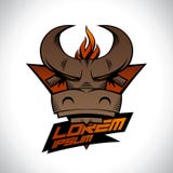 Bull Flame Trail Tattoo stock image. Image of filled - 60082489