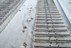 Bulldozer tracks stock photo. Image of dirt, dozer, dredge - 1225002
