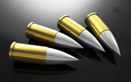 Silver bullet in flight stock illustration. Illustration of concept ...