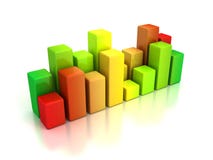 Red and Green Bar Graph stock vector. Image of investment - 23081875