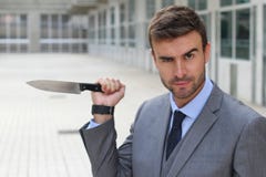 Caucasian Man With A Psychopathic Stare Portrtait Stock Image - Image ...
