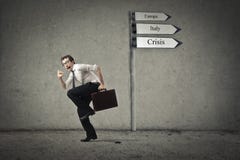 Running Away Work Stock Photos - Royalty Free Stock Images