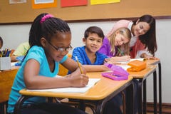 Busy Students In Class Stock Image - Image: 21284241