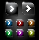 Glassy Green Square Next Icon Royalty Free Stock Photography - Image ...